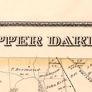 1875 Map of Upper Darby Township Delaware County Pennsylvania - Etsy