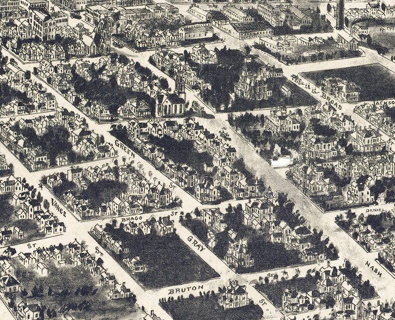 1908 Panoramic Map of Wilson North Carolina - Etsy