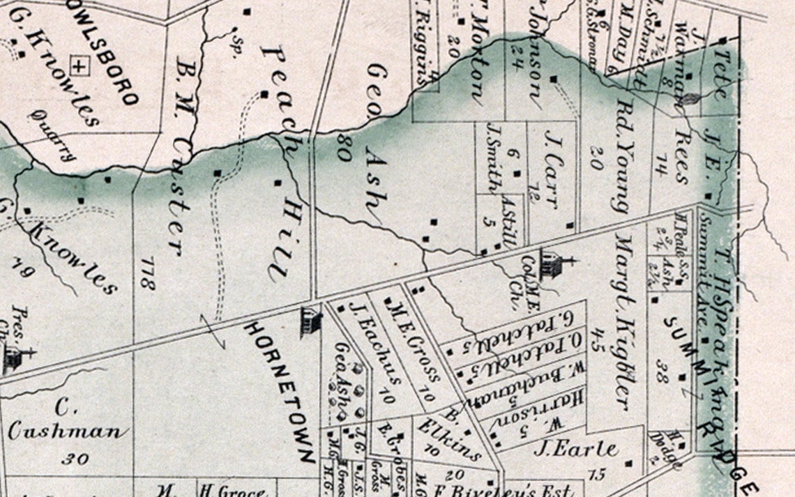 1875 Map of Darby Township Delaware County Pennsylvania - Etsy UK