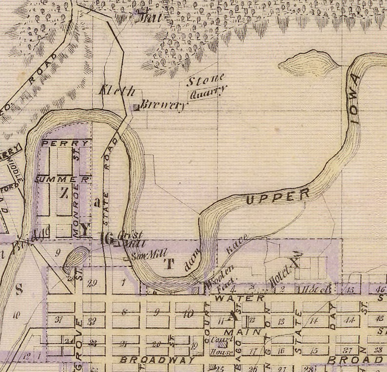 1875 Town Map of Decorah Winneshiek County Iowa - Etsy