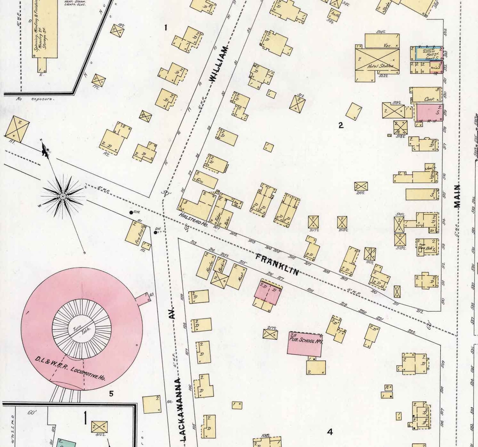 1897 Town Map of Hallstead Susquehanna County Pennsylvania - Etsy