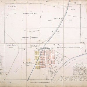 1875 Town Map of Hardinsburg Washington County Indiana - Etsy