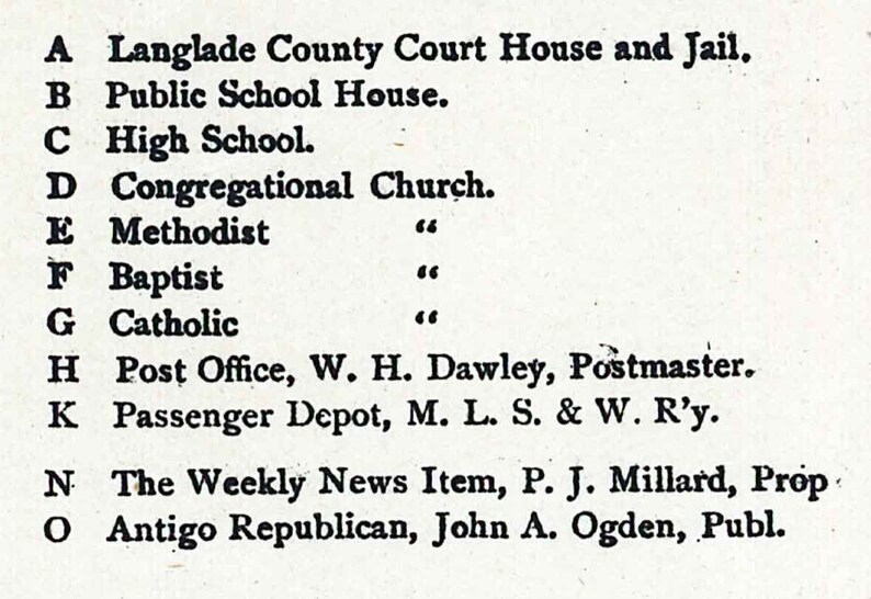 1886 Panoramic Map of Antigo Wisconsin Langlade County - Etsy