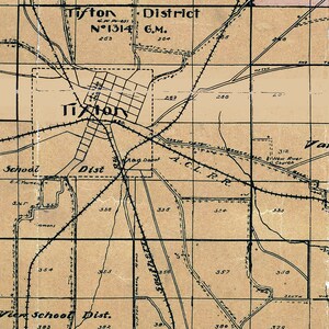 1919 Map of Tift County Georgia - Etsy