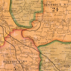 1878 Map of Maury County Tennessee Columbia - Etsy
