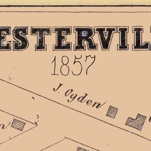 1857 Town Map of Chesterville Morrow County Ohio - Etsy