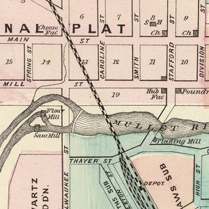 1878 Town Map of Plymouth Sheboygan County Wisconsin - Etsy