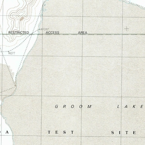 1989 Topo Map of Groom Mine Nevada Area 51 - Etsy