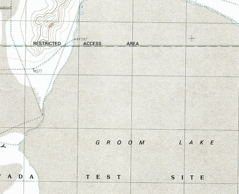 1989 Topo Map of Groom Mine Nevada Area 51 - Etsy