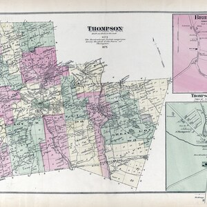 1875 Map of Thompson Township Sullivan County New York - Etsy