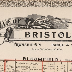 1899 Map of Bristol Township Trumbull County Ohio - Etsy
