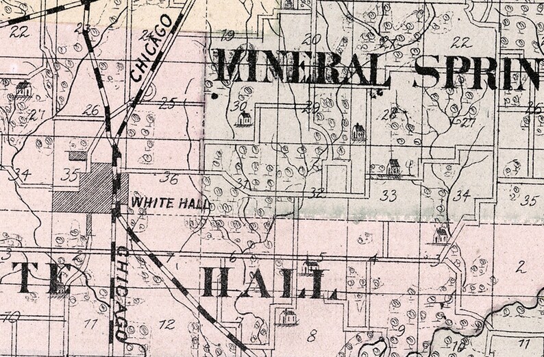 1873 Map of Greene County Illinois - Etsy