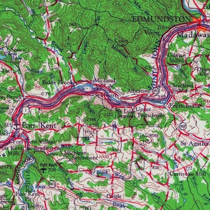 1962 Topo Map of Edmundston NB Quebec Canada & Maine - Etsy