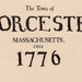 1776 Town Map of Worcester Massachusetts - Etsy