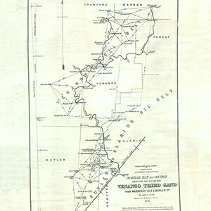 1878 Map of the Venango and Clarion Oil Belt Oil & Gas Fields - Etsy