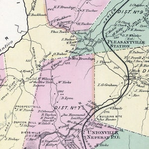 1867 Map of Mt Pleasant Westchester County New York - Etsy