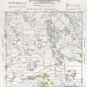 1870 Map of Wise County Texas - Etsy