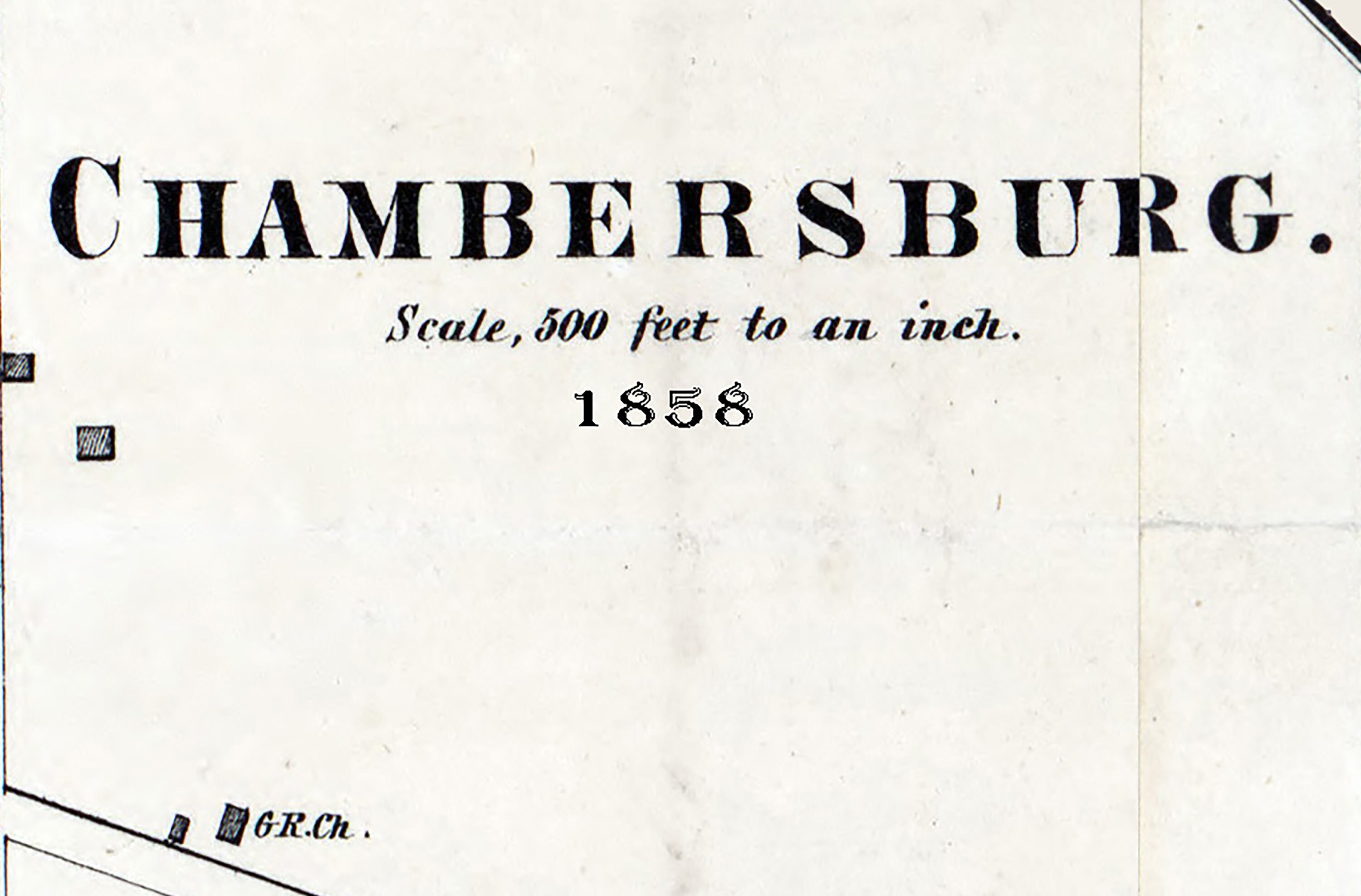 1858 Map of Chambersburg Franklin County Pennsylvania - Etsy