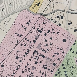1870 Map of Oswego Kendall County Illinois - Etsy