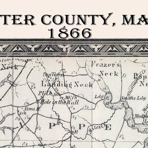 1866 Map of Dorchester County Maryland - Etsy