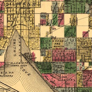 1890 Map of Seattle Washington - Etsy