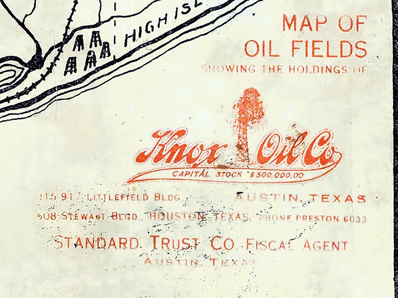 1916 Map of Oil Fields Around Houston Texas and Galveston - Etsy