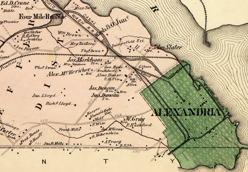 1879 Map of Alexandria County Virginia - Etsy