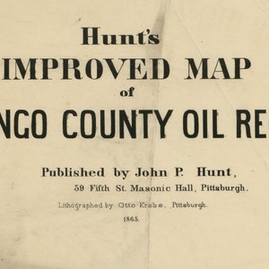 1865 Map of Venango County Oil Regions - Etsy