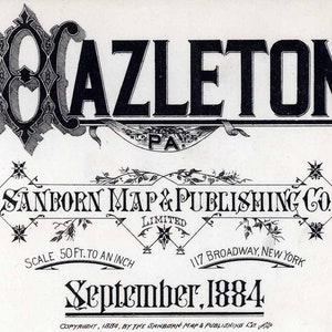 1884 Town Map of Hazleton Luzerne County Pennsylvania - Etsy