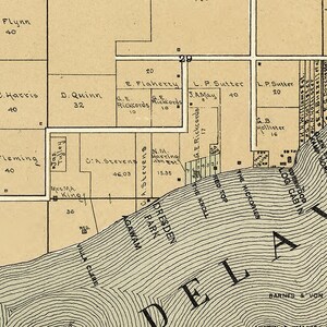 1907 Map of Delavan Lake Walworth County Wisconsin - Etsy