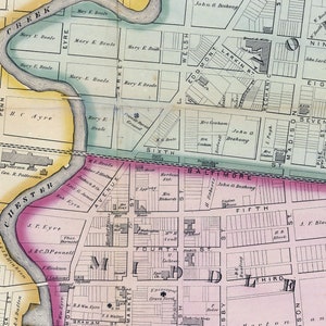 1875 Map of Chester Delaware County Pennsylvania - Etsy
