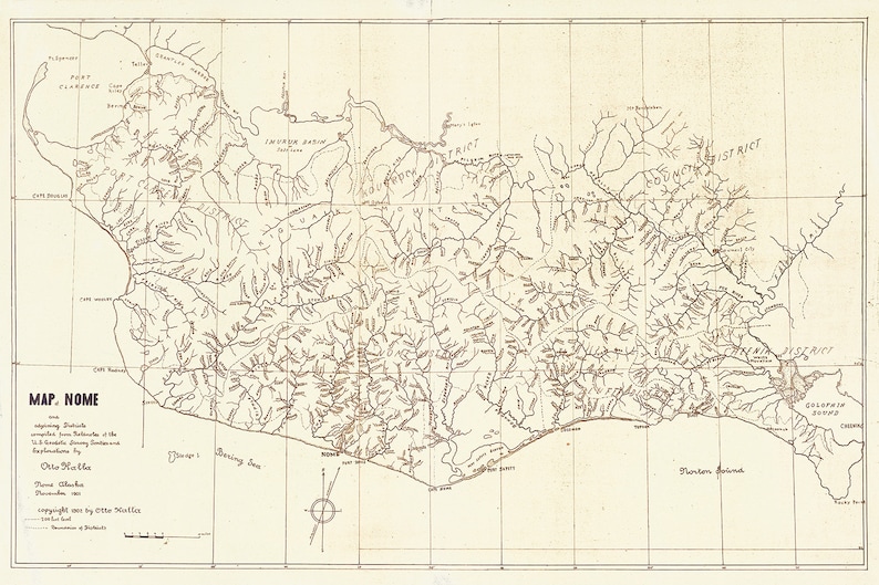1901 Map of Nome Alaska - Etsy