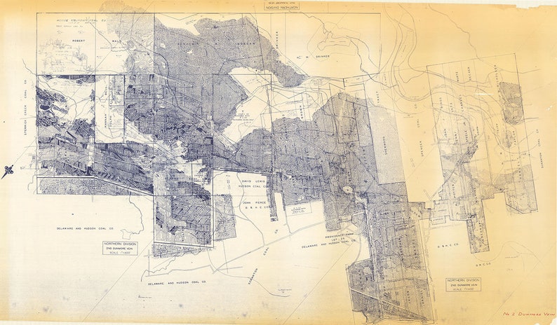 Dunmore Mine Scranton PA Coal Mine Map - Etsy