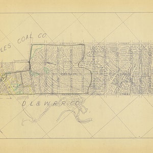 1922 Scranton Pa Diamond Vein Coal Mine Map - Etsy Finland