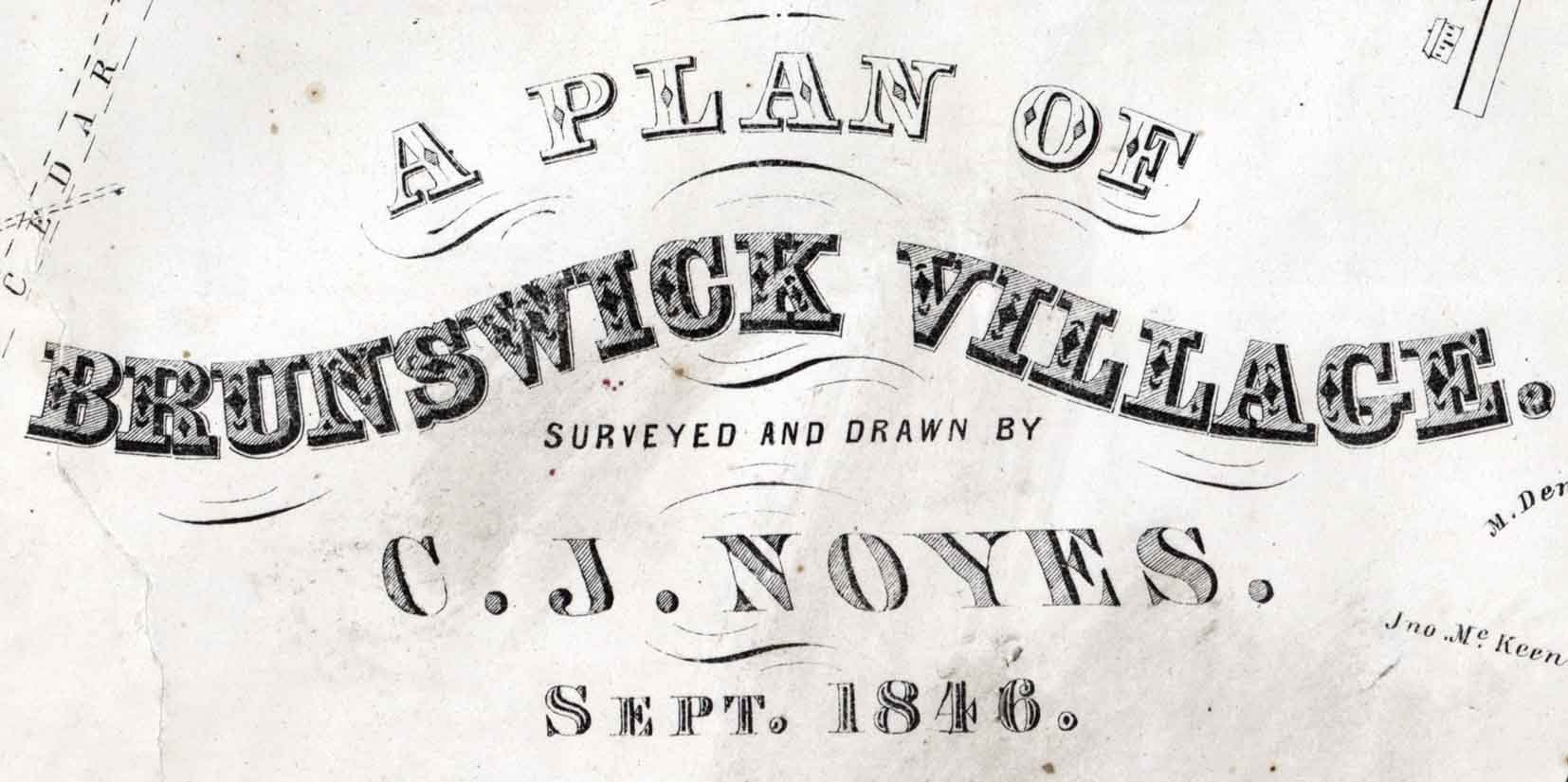 1846 Map of Brunswick Village Maine - Etsy