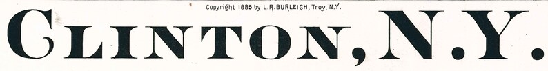 1885 Panoramic Map of Clinton New York - Etsy