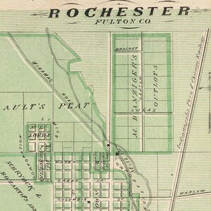 1876 Map of Fulton County Indiana - Etsy