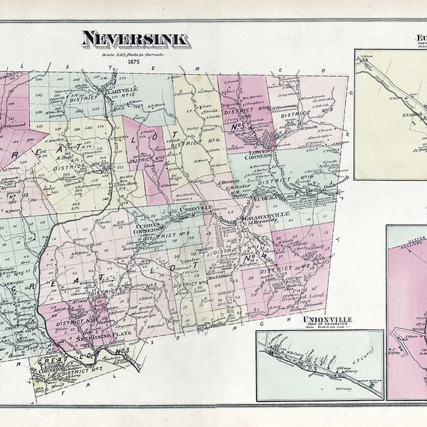 Map of Sullivan County New York - Etsy