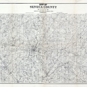 1891 Farm Line Map of Seneca County Ohio Tiffin - Etsy