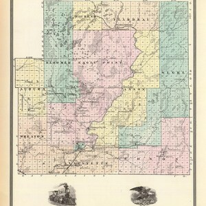 1878 Map of Chippewa County Wisconsin - Etsy