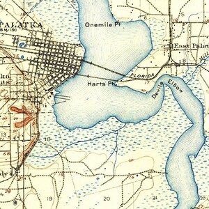 1915 Topo Map of Palatka Florida Quadrangle - Etsy