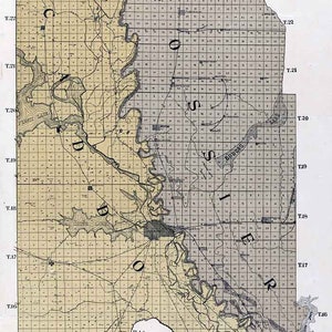 1904 Map of Caddo and Bossier Parish Louisiana - Etsy