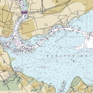 2023 Nautical Chart of New York Harbor - Etsy