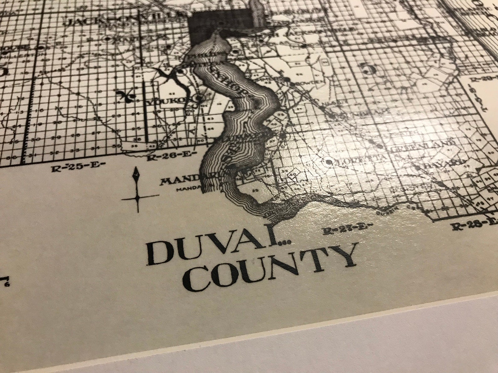1914 Map of Duval County Florida Framed - Etsy
