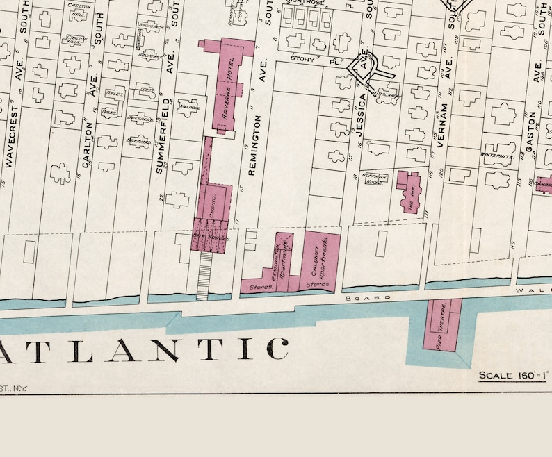 1908 Town Map of Arverne New York City New York - Etsy