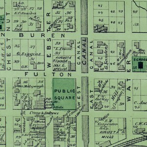 1873 Town Map of Augusta Kalamazoo County Michigan - Etsy