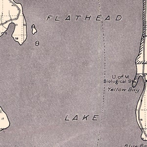 1920 Map of Flathead Lake Montana - Etsy