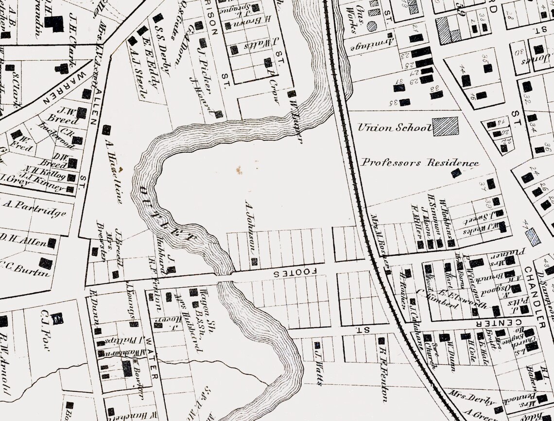 1867 Town Map of Jamestown Chautauqua County New York - Etsy