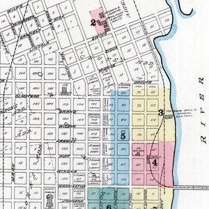 1884 Town Map of Winona Winona County Minnesota - Etsy