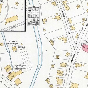1897 Town Map of Meshoppen Wyoming County Pennsylvania - Etsy